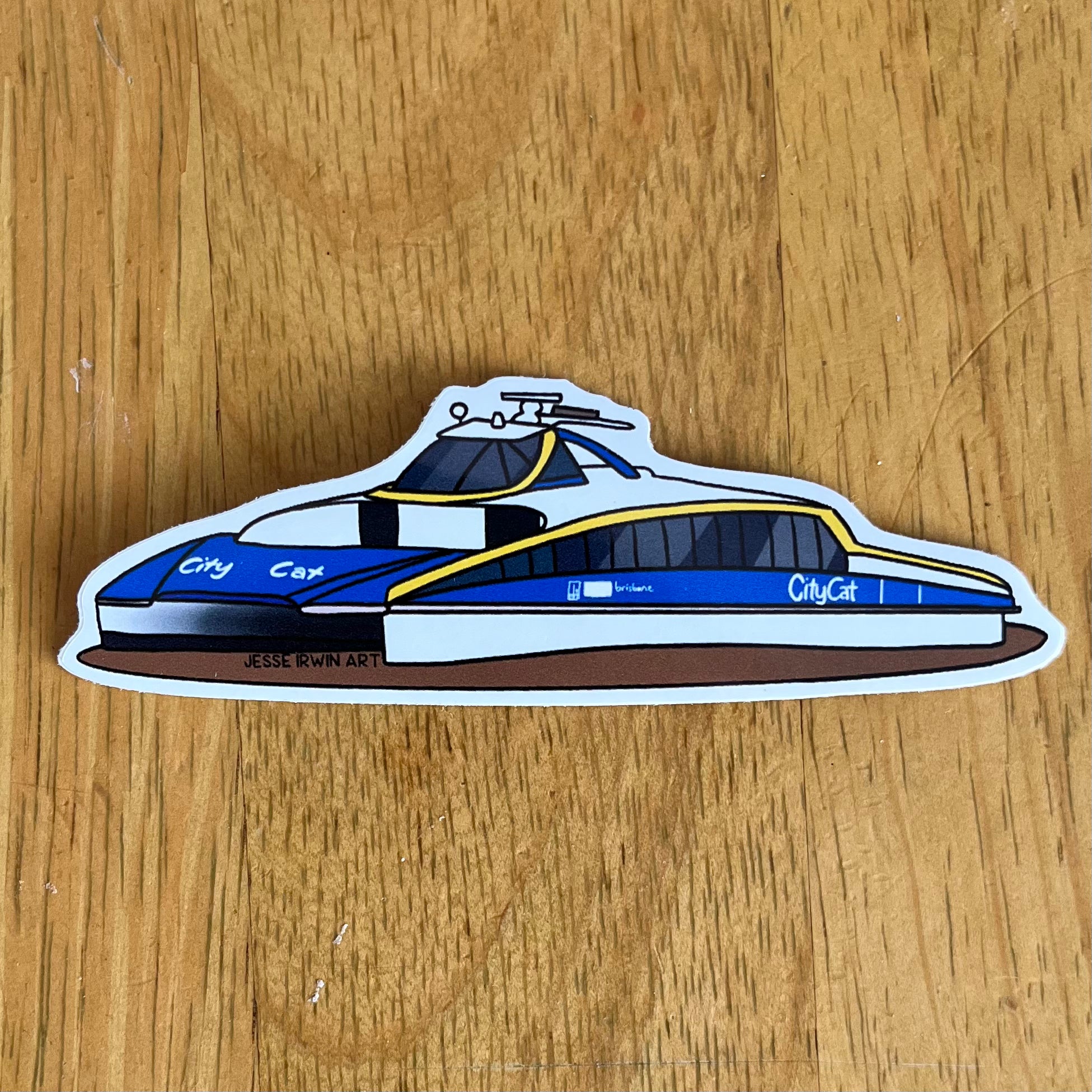 Brisbane CityCat Sticker – Jesse Irwin Art