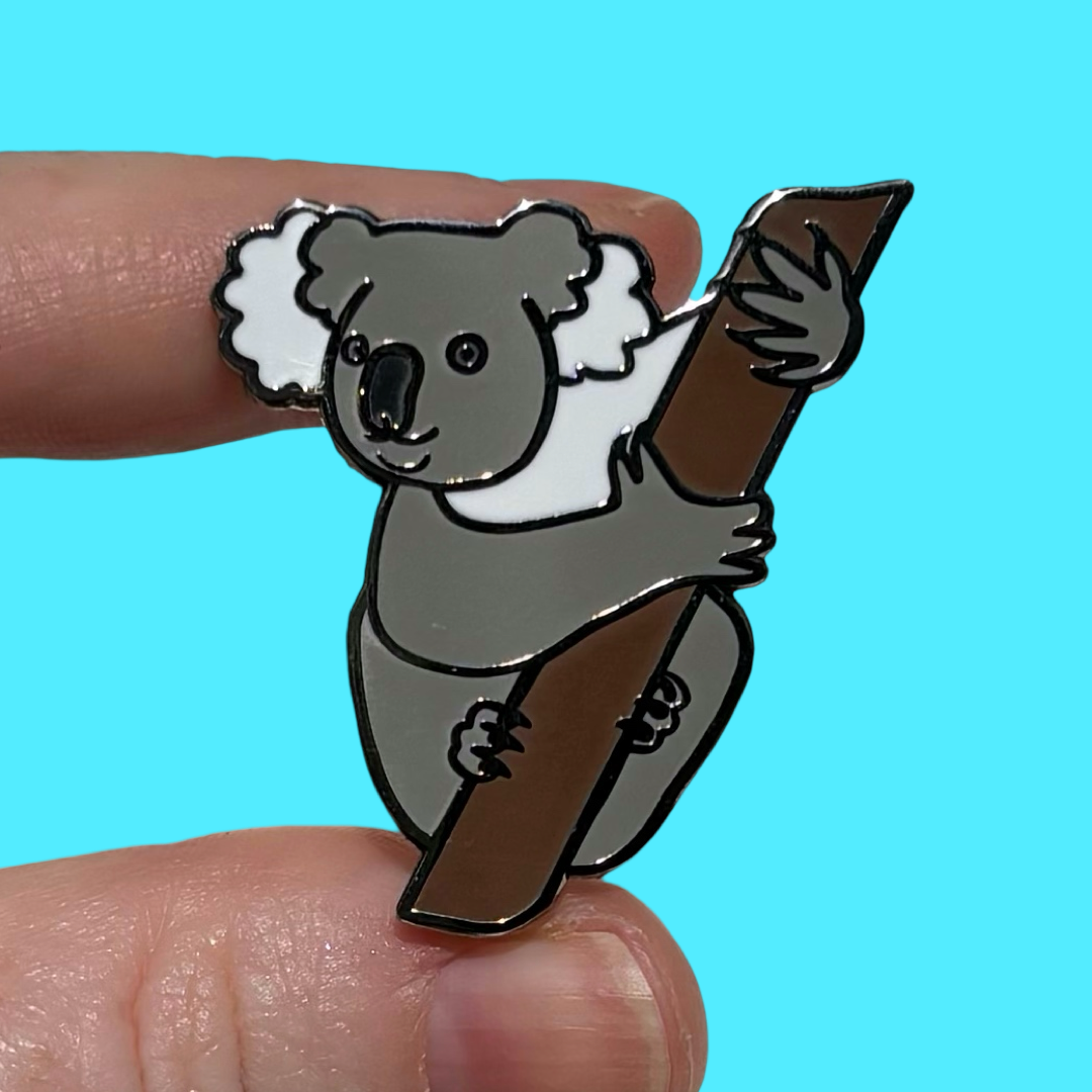 Koala 40mm Hard Enamel Pin – Jesse Irwin Art