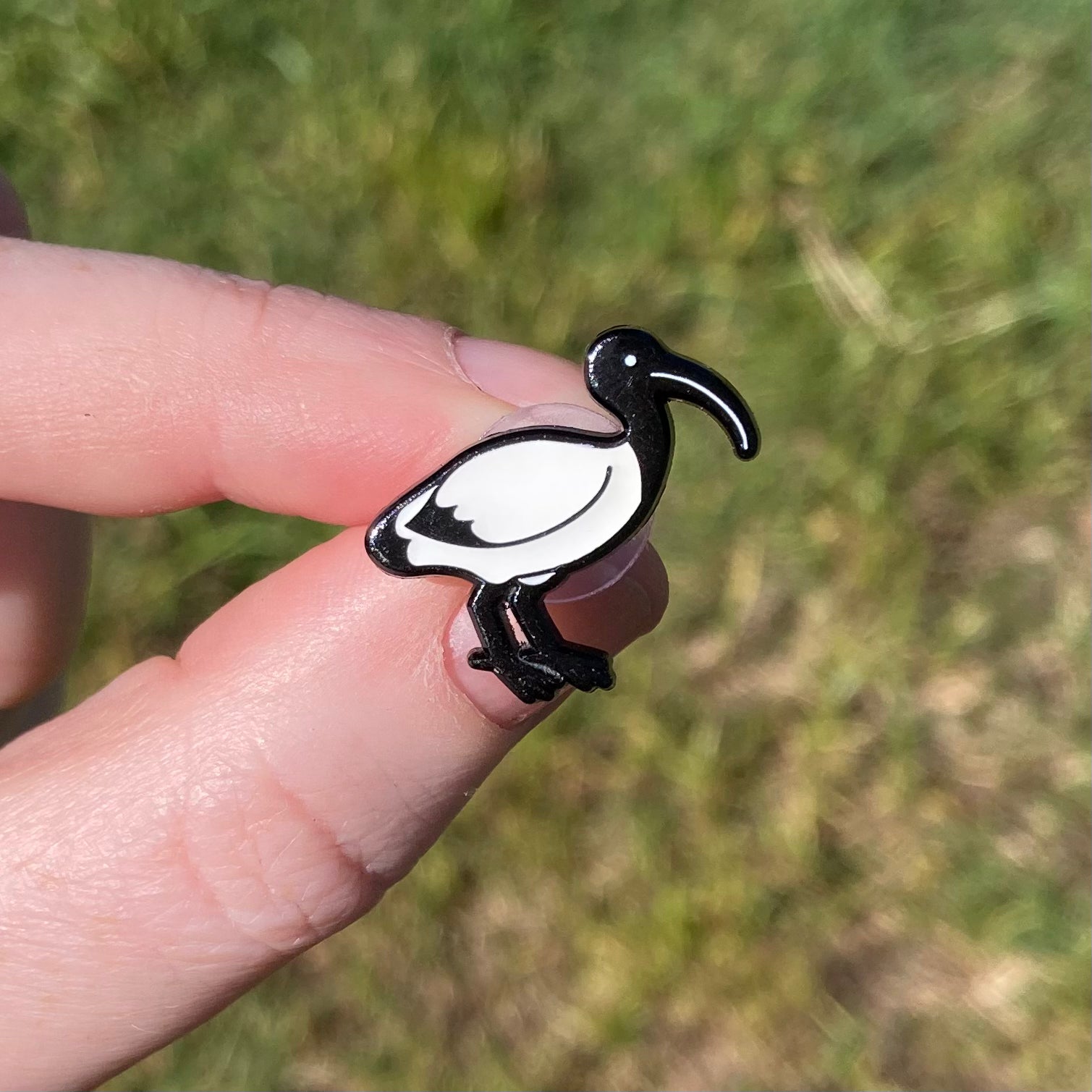 Mini Bin Chicken Enamel Pin – Jesse Irwin Art