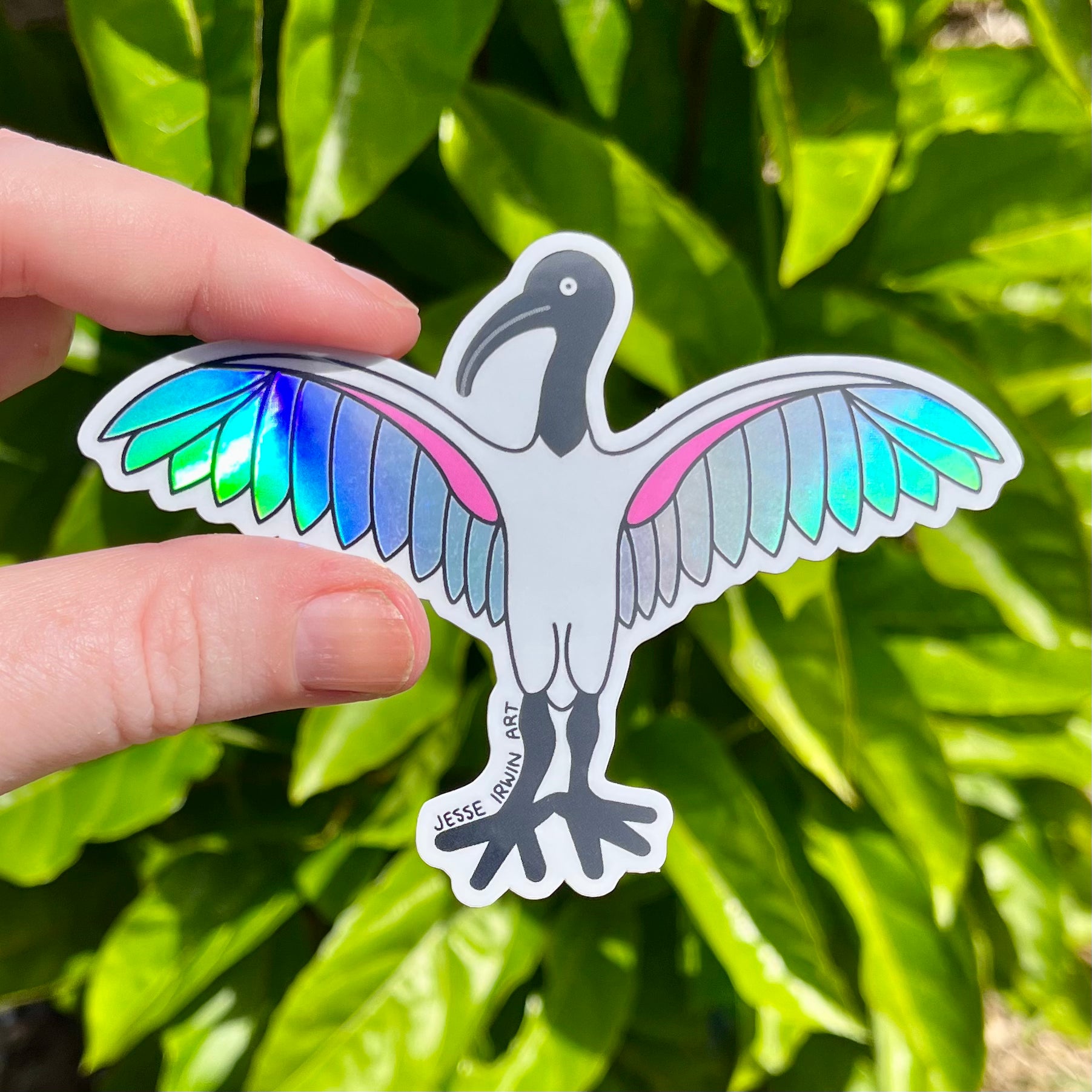 Holo Bin Chicken Sticker – Jesse Irwin Art