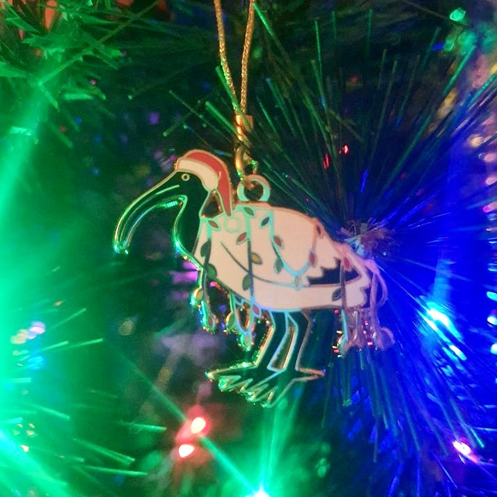 Christmas Ibis Hard Enamel Decoration Ornament – Jesse Irwin Art